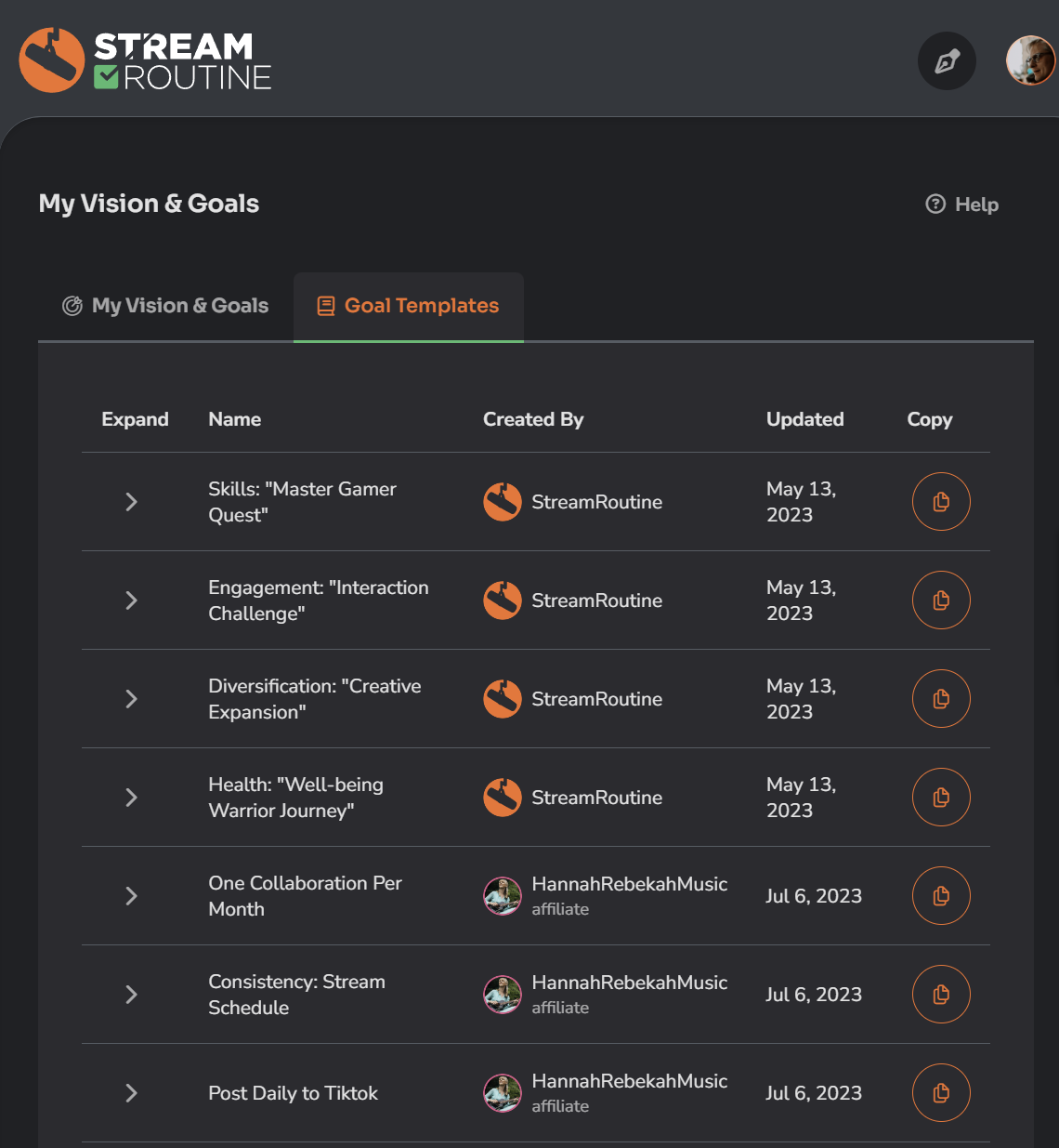 Feature Focus: Goals | Blog - StreamRoutine